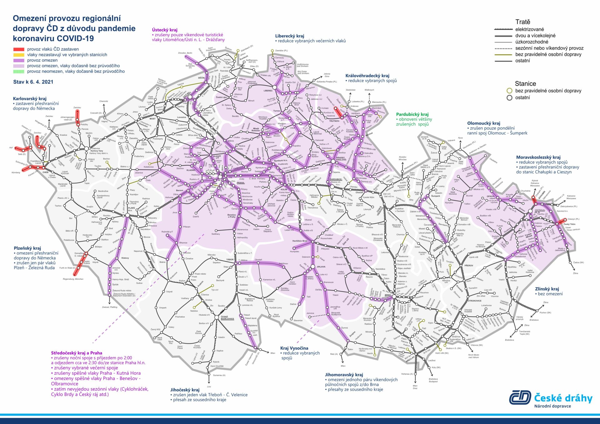 ČD postupně obnoví provoz většiny omezených regionálních linek | sirdo.eu